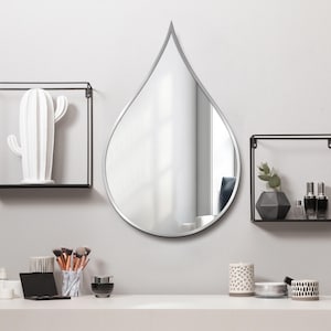 Decorative Teardrop Wall Mirror – Elegant & Modern Design Various Color ...