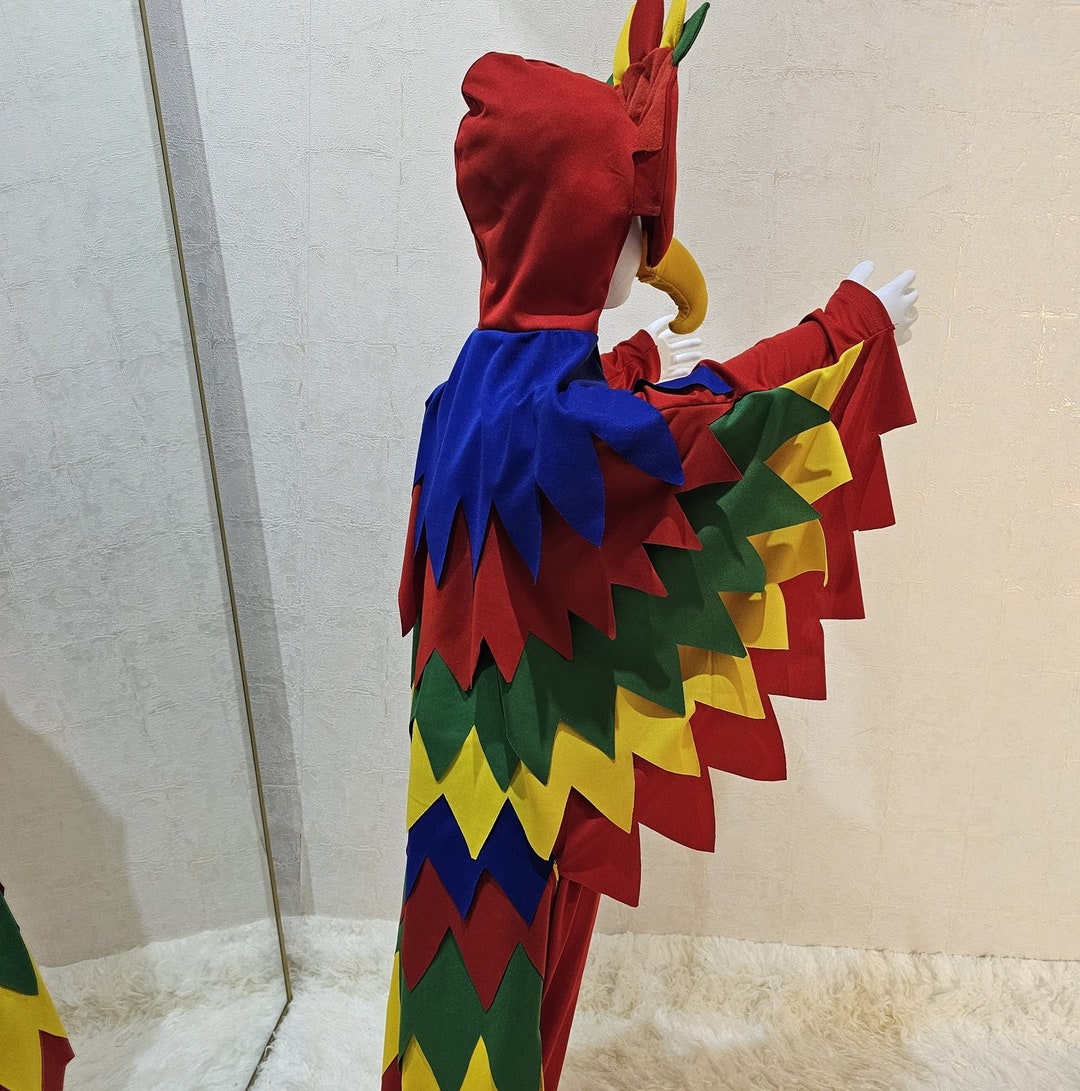 Parrot Costume for Kids Bird Wings With Details, Animal Costumes for ...