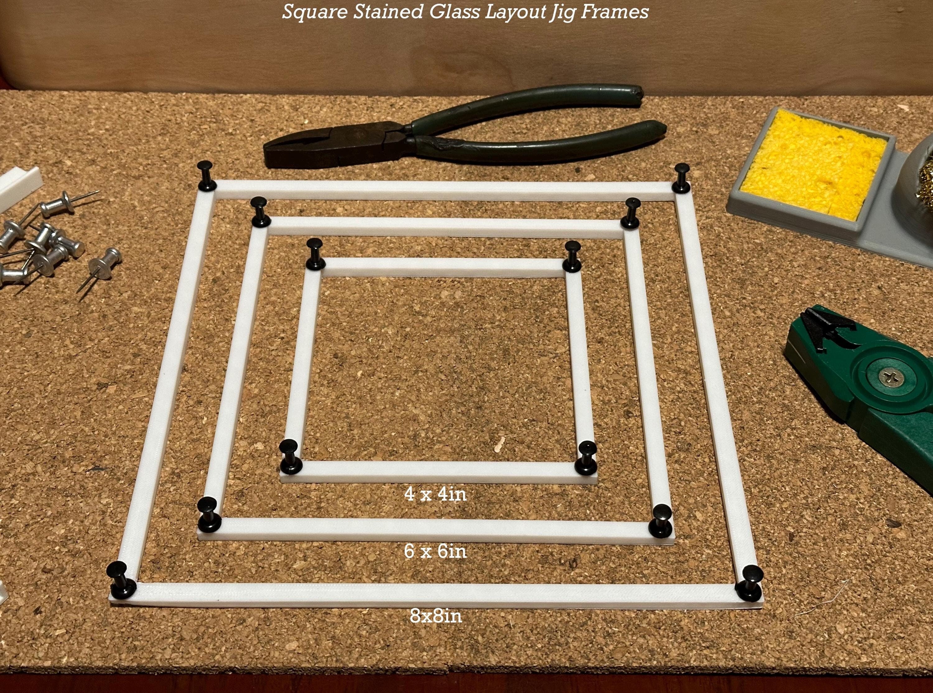 Square Stained Glass Layout Jig Frames - Etsy