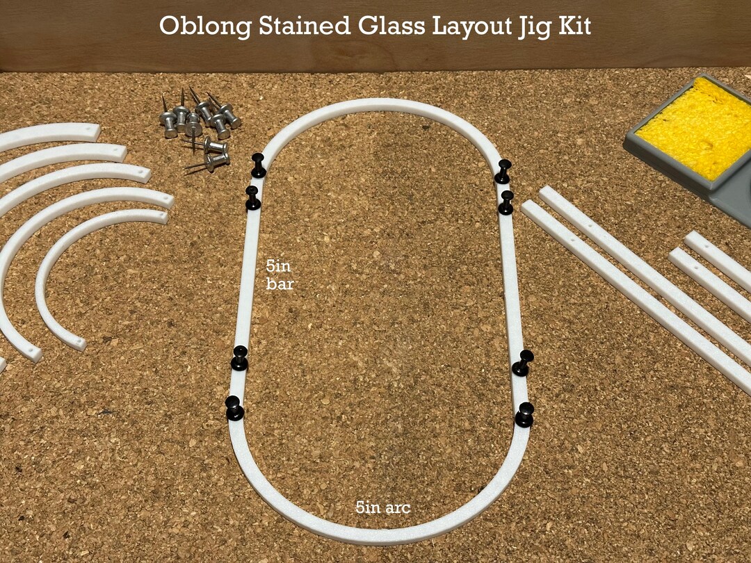 Oblong Stained Glass Layout Jig Kit - Etsy