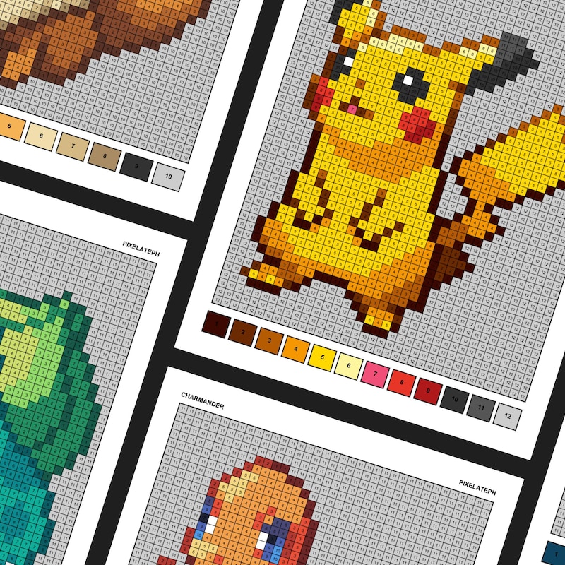 Pokémons Pixel Art - Etsy UK