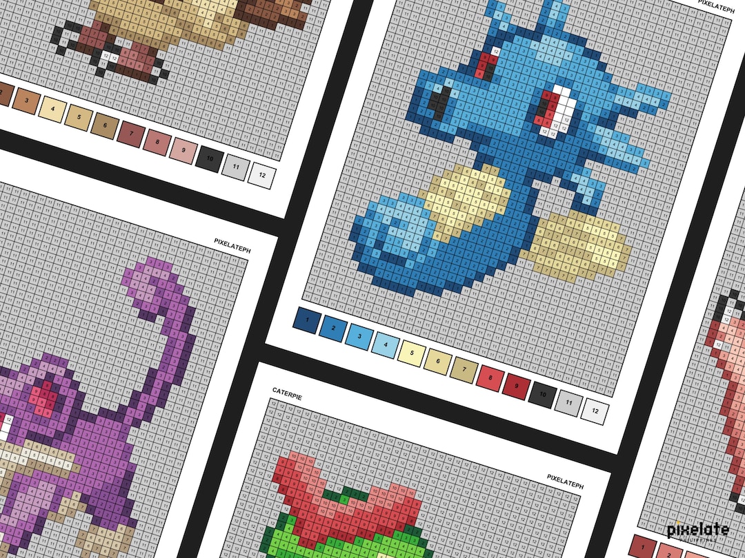 Pokémon Printable Coloring Pages Sheets Book | Caterpie Pidgey Rattata ...