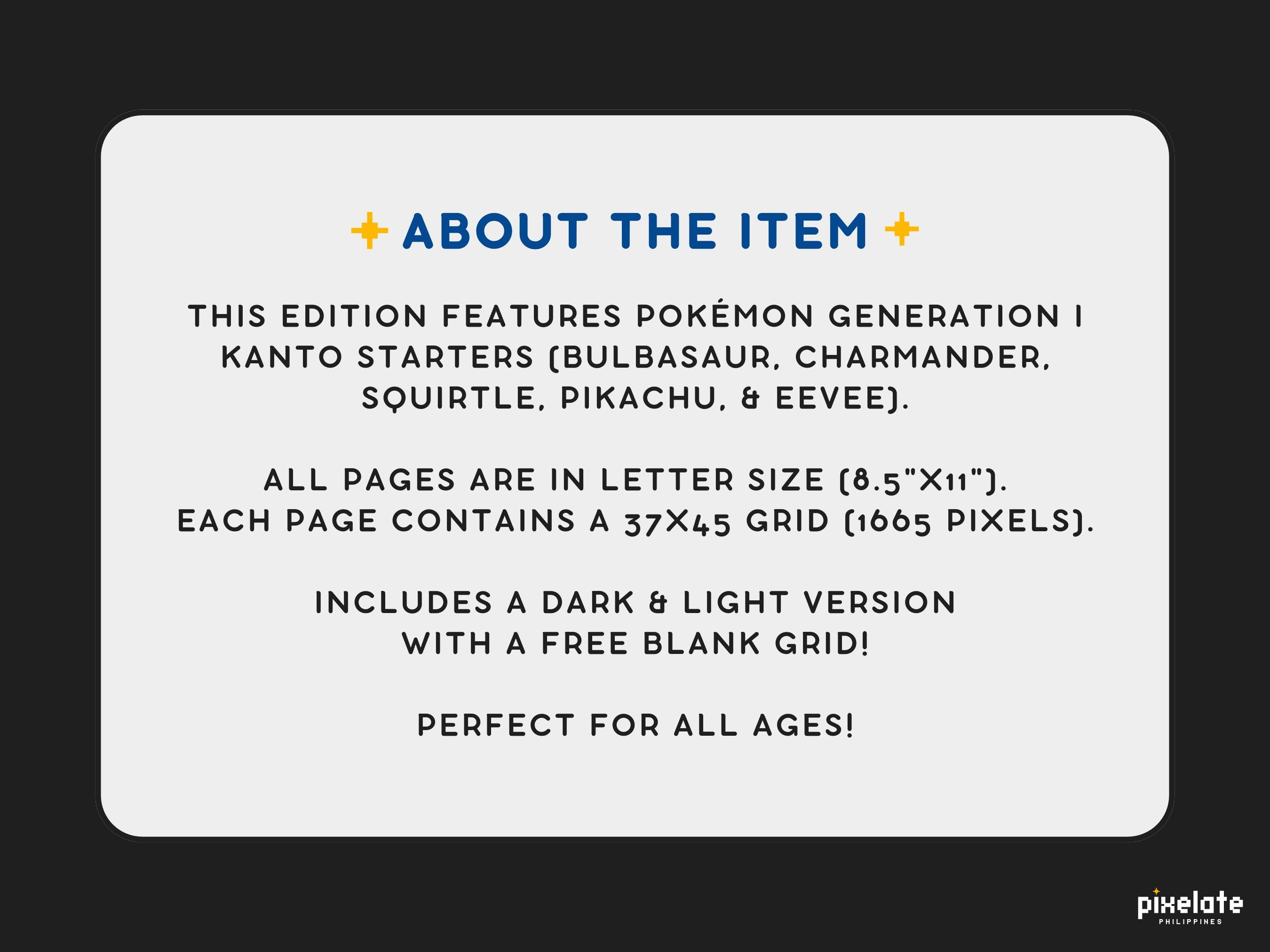 Pokémon Generation 1 Color-by-number Pages | Pixel Art | Printable ...
