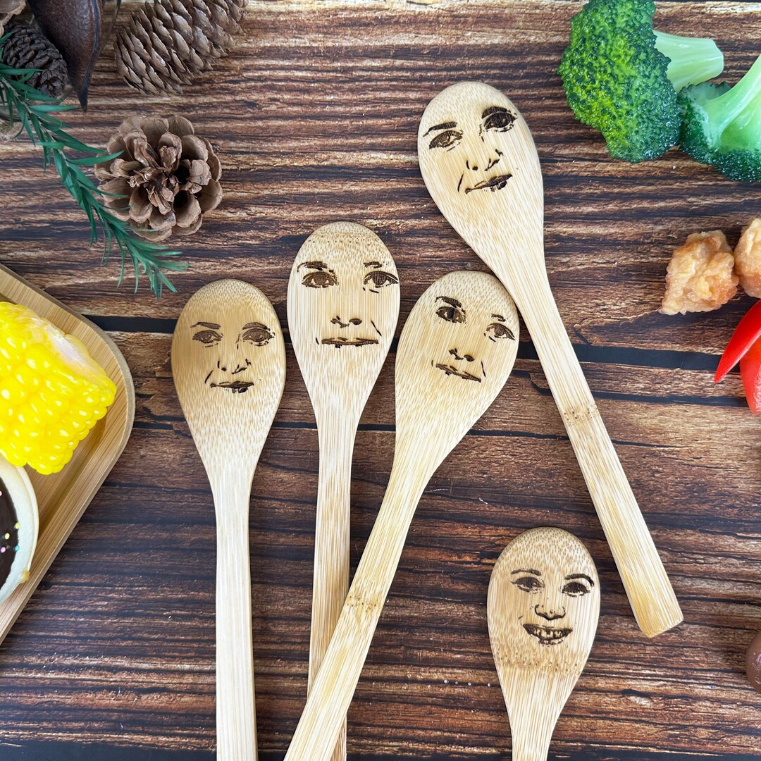 Personalized Face Wooden Spoon,spoon With Your Face Engraved,fun and ...