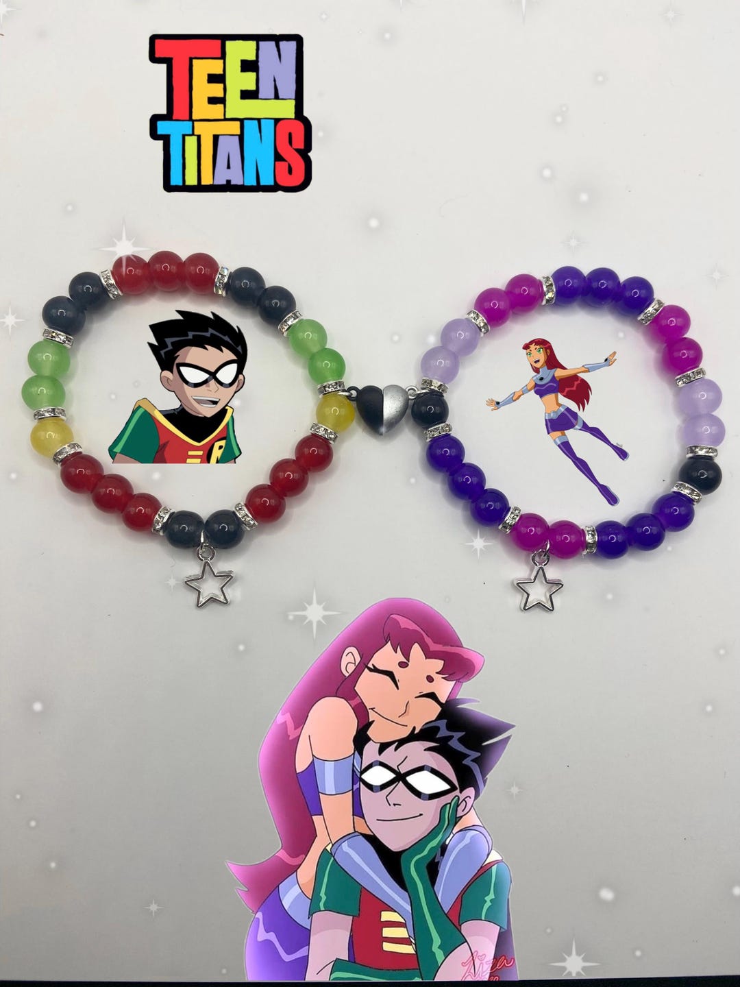 Starfire and Robin Matching Bracelets - Etsy