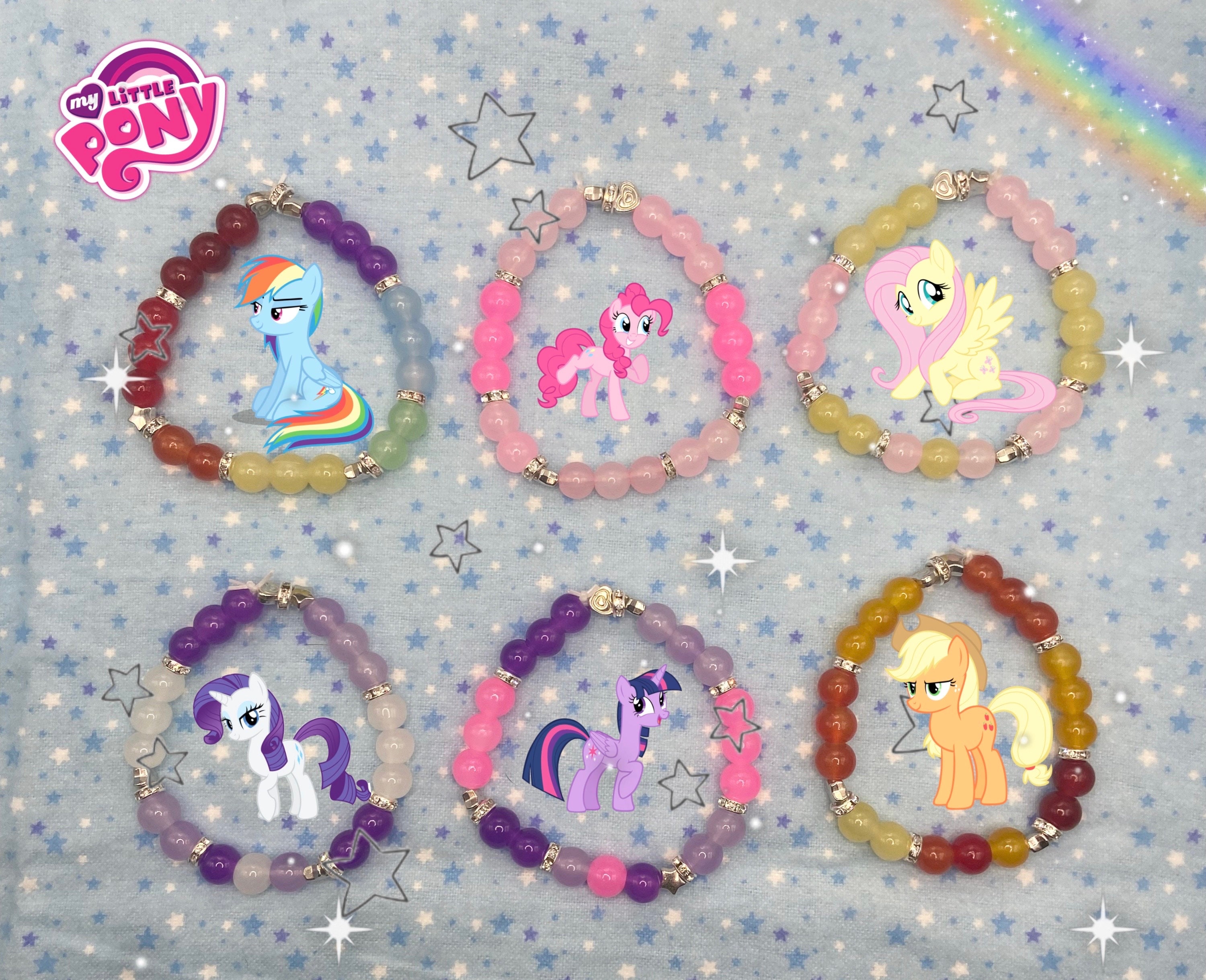 My Little Pony Inspired Beaded Bracelets - Etsy