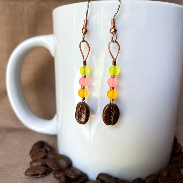 Coffee Bean Earrings - Etsy