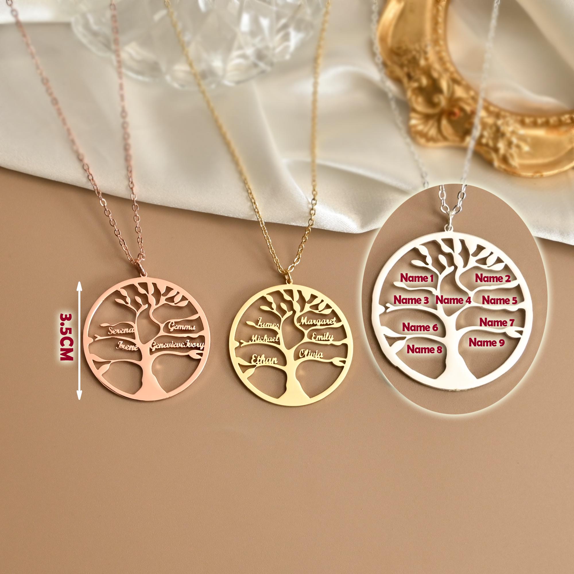 Personalized Family Name Necklace, Mother's Day Gift, Custom Family ...