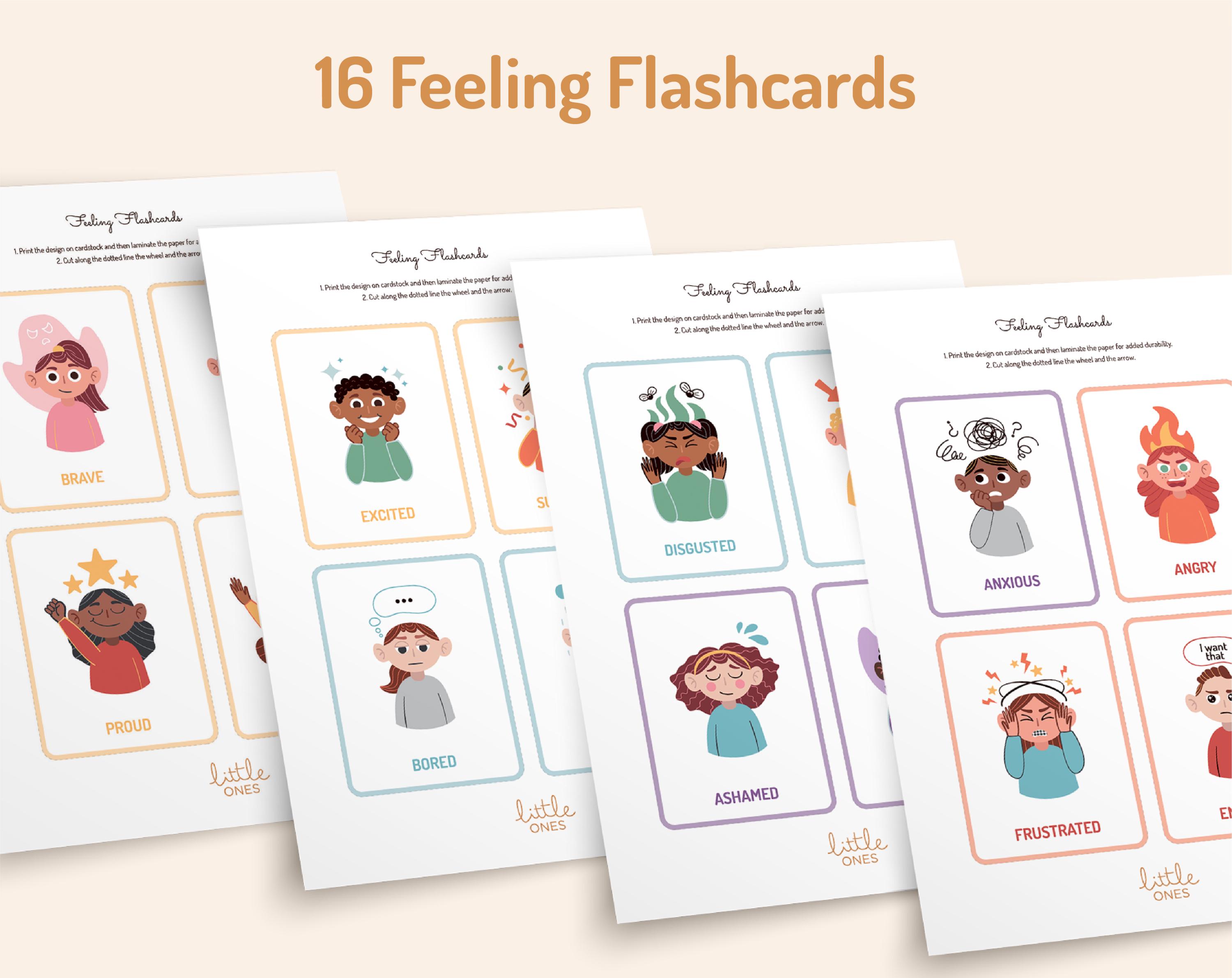 Feeling Face Flashcards | Ready to Print Emotions | School Counselor ...