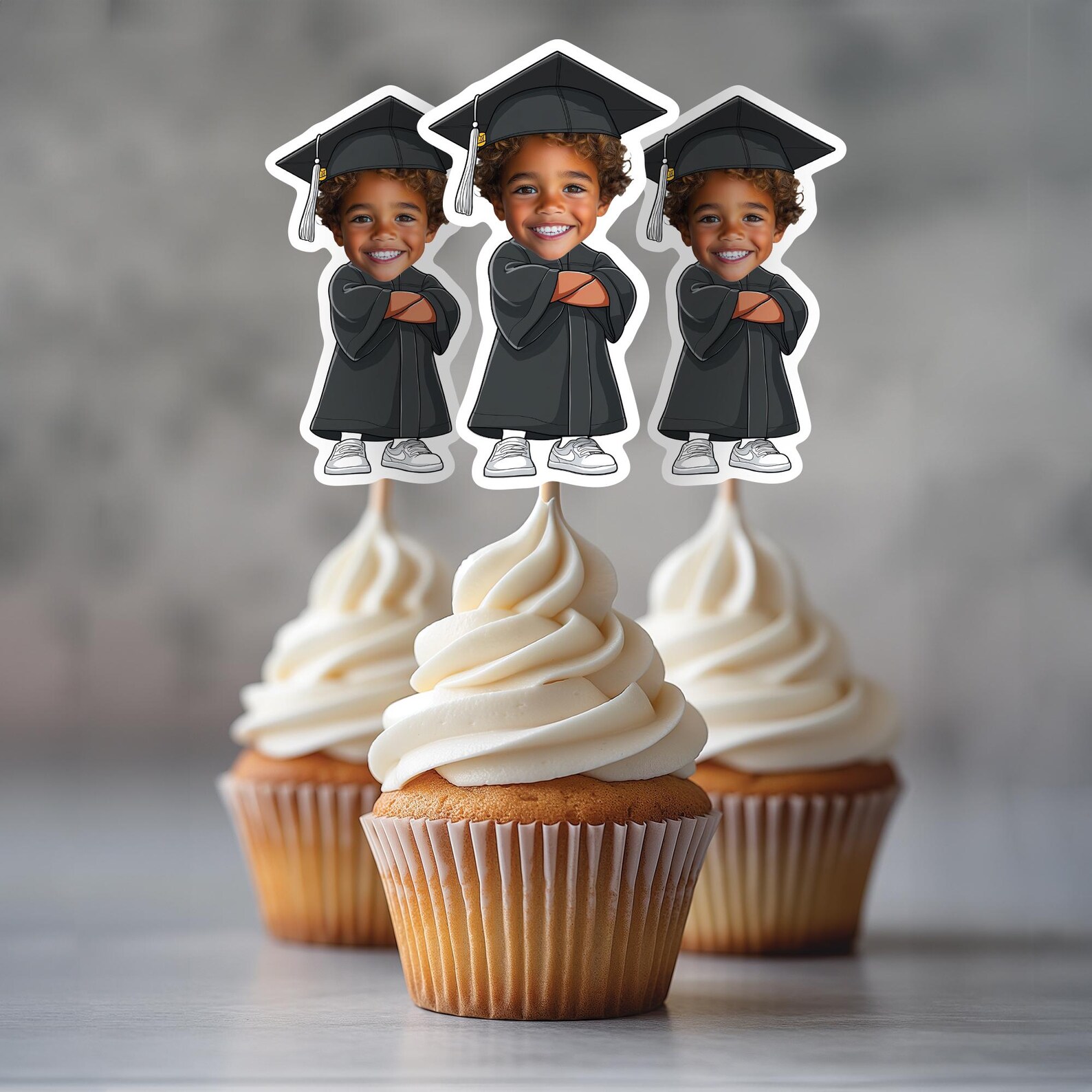 Custom Graduation Cupcake Toppers, Personalized College Grad Decor ...