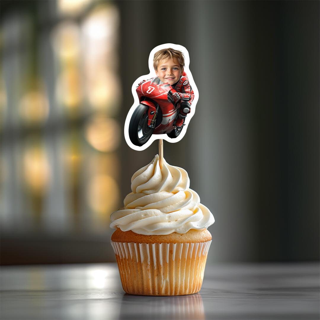Personalized Motogp Cupcake Toppers, Custom Racing Printables, DIY Kids ...