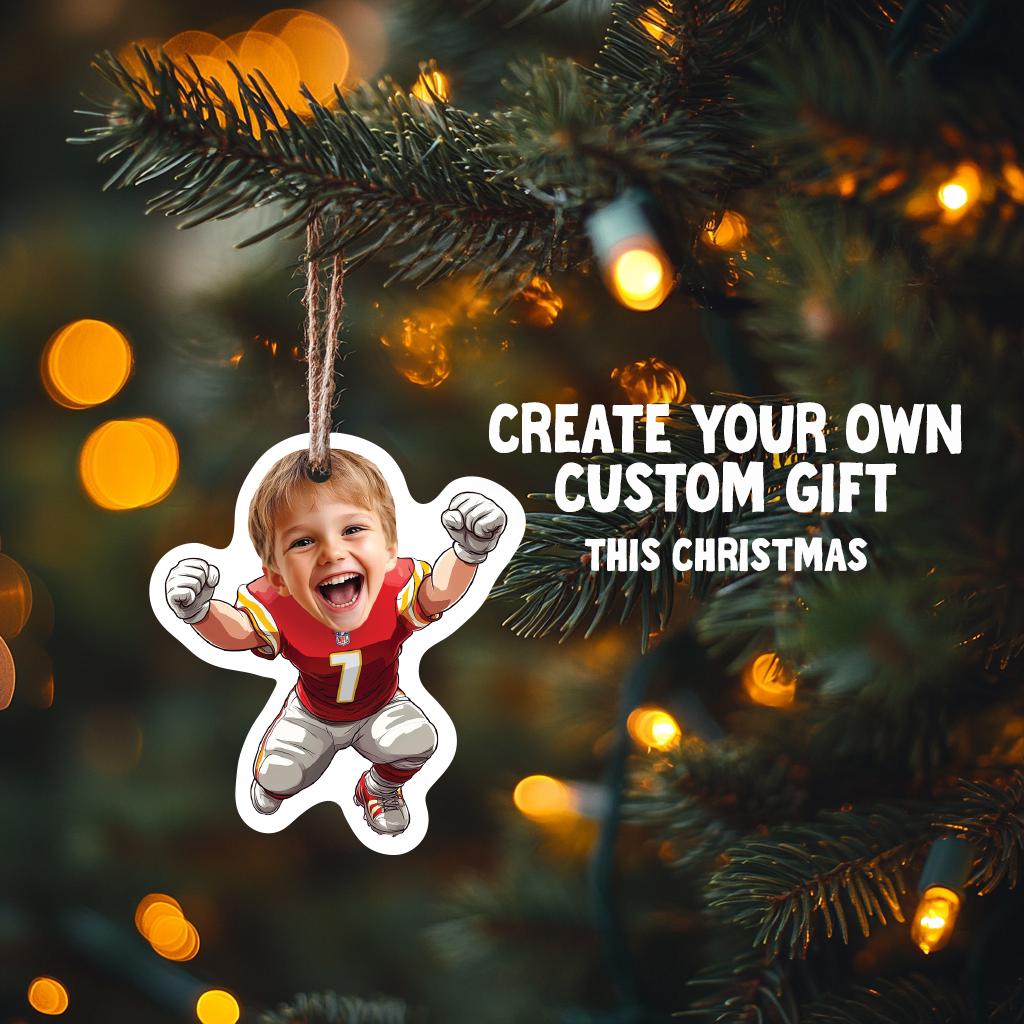 Personalized Football Player Cake Topper, Custom Sports Birthday ...