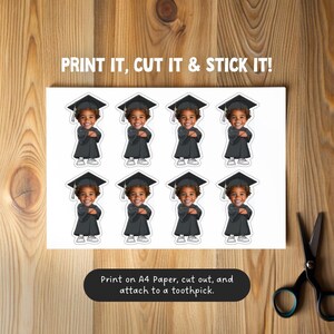 Custom Graduation Cupcake Toppers Personalized Elementary School Grad ...