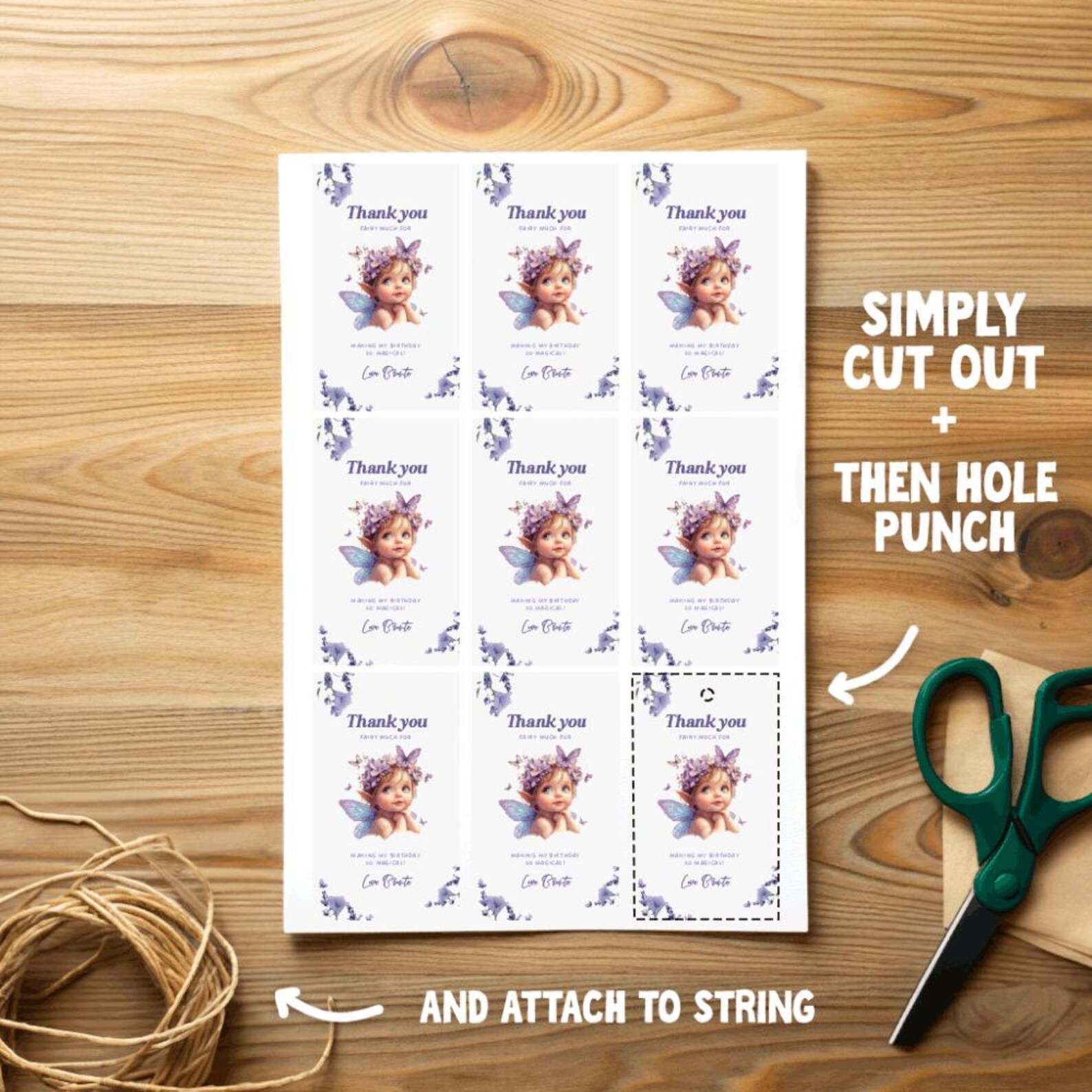 Personalized Fairy Thank You Labels, Magical Theme Party Favor ...