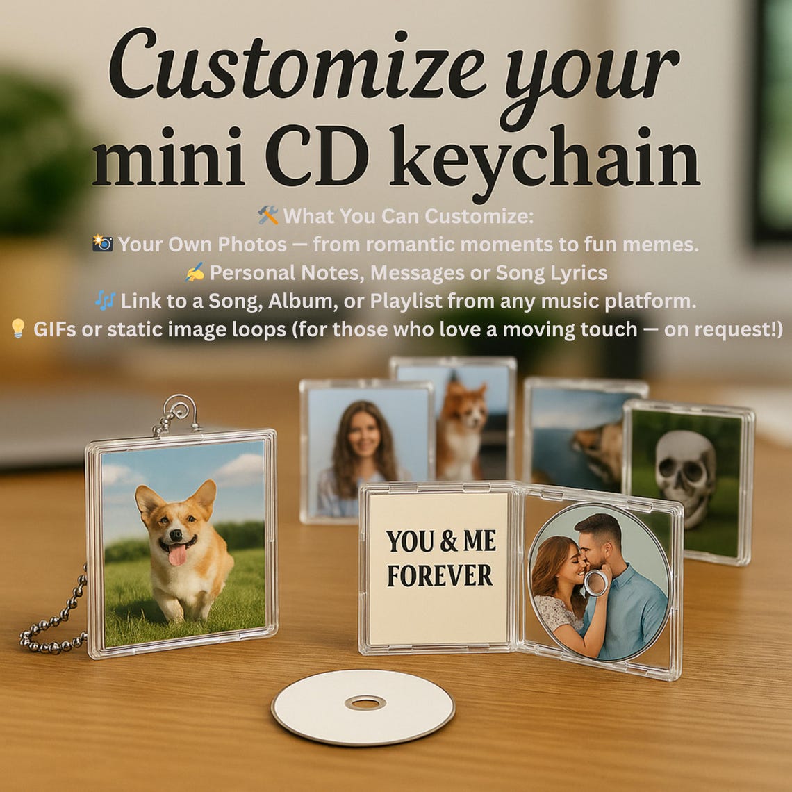 Custom Mini Album CD Keychain With NFC – Play Your Favorite Music ...