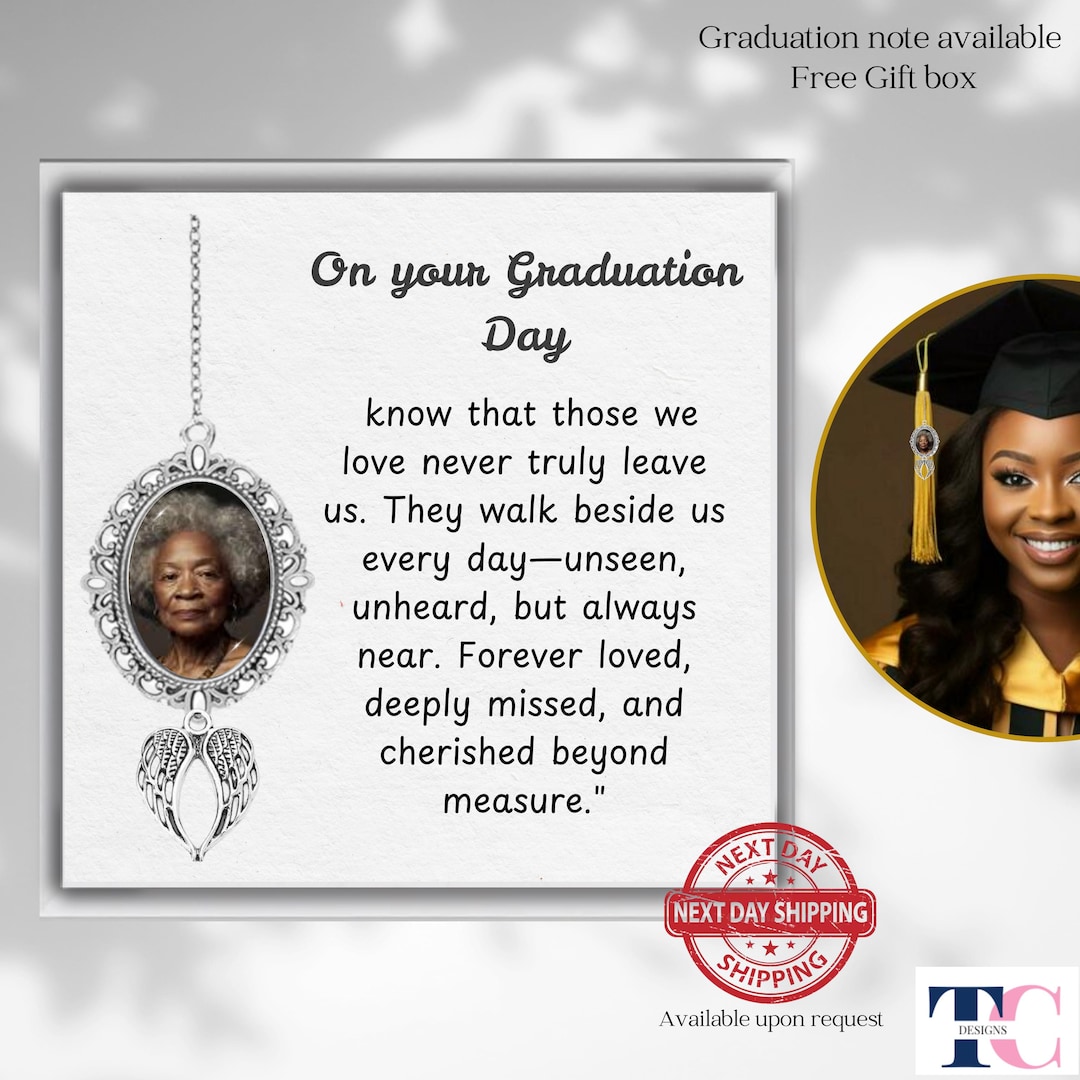 Custom Graduation Tassel With Memorial Photo Charm, Personalized Tassel ...