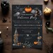 Spooky Halloween Party Invitation Custom RSVP Editable PDF Template ...