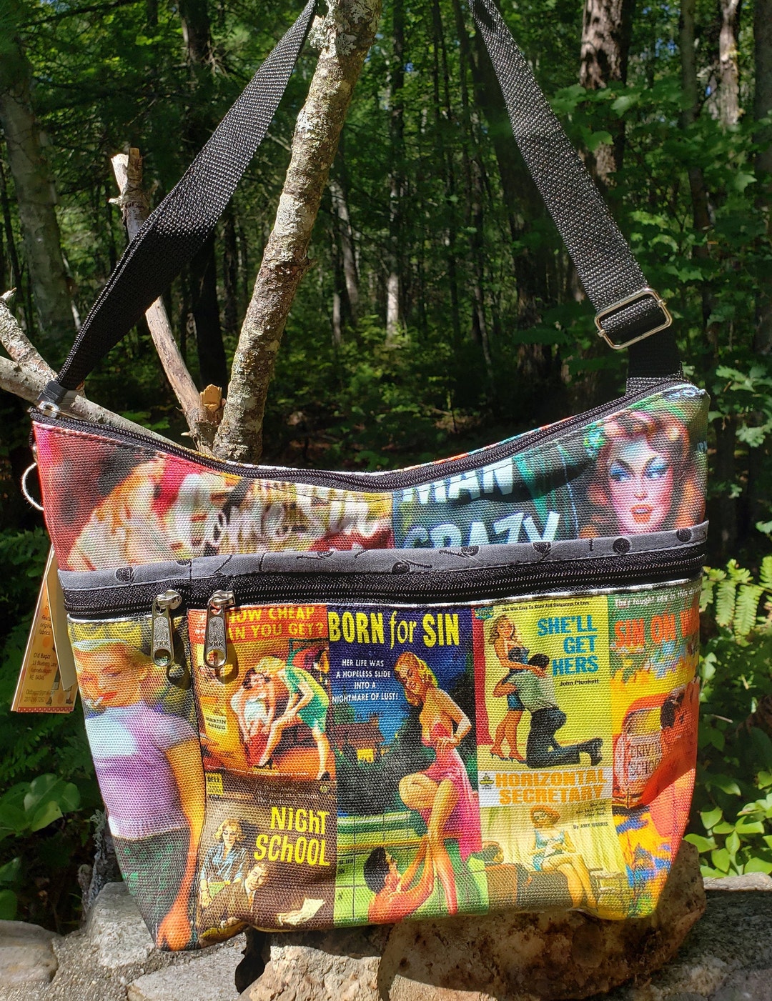 Pulp Fiction Crossbody Bag: 6-pocket Roomy Shoulder Bag - Etsy