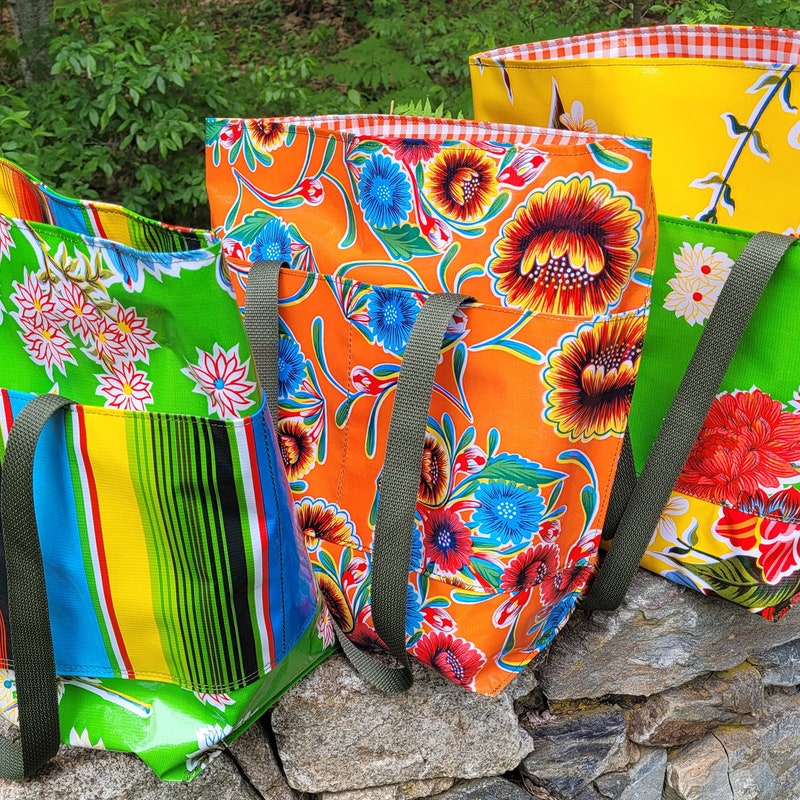 Oilcloth Tote Bag - Etsy