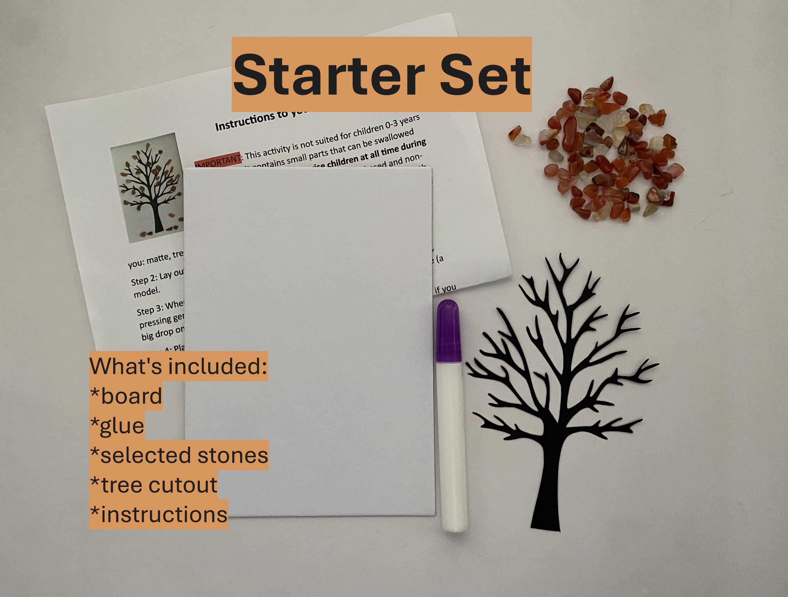 DIY Fall Pebble Art With Frame and Supplies Good for All Ages Including ...