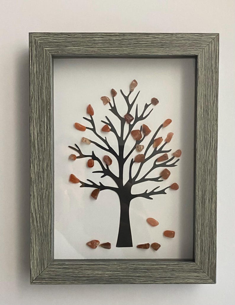 DIY Fall Pebble Art With Frame and Supplies Good for All Ages Including ...
