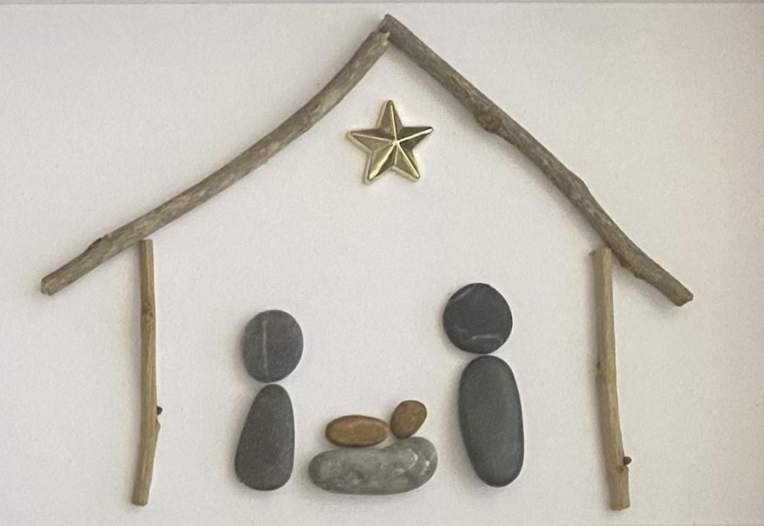 DIY Christmas Nativity Pebble Art With Frame and Supplies Good for All ...