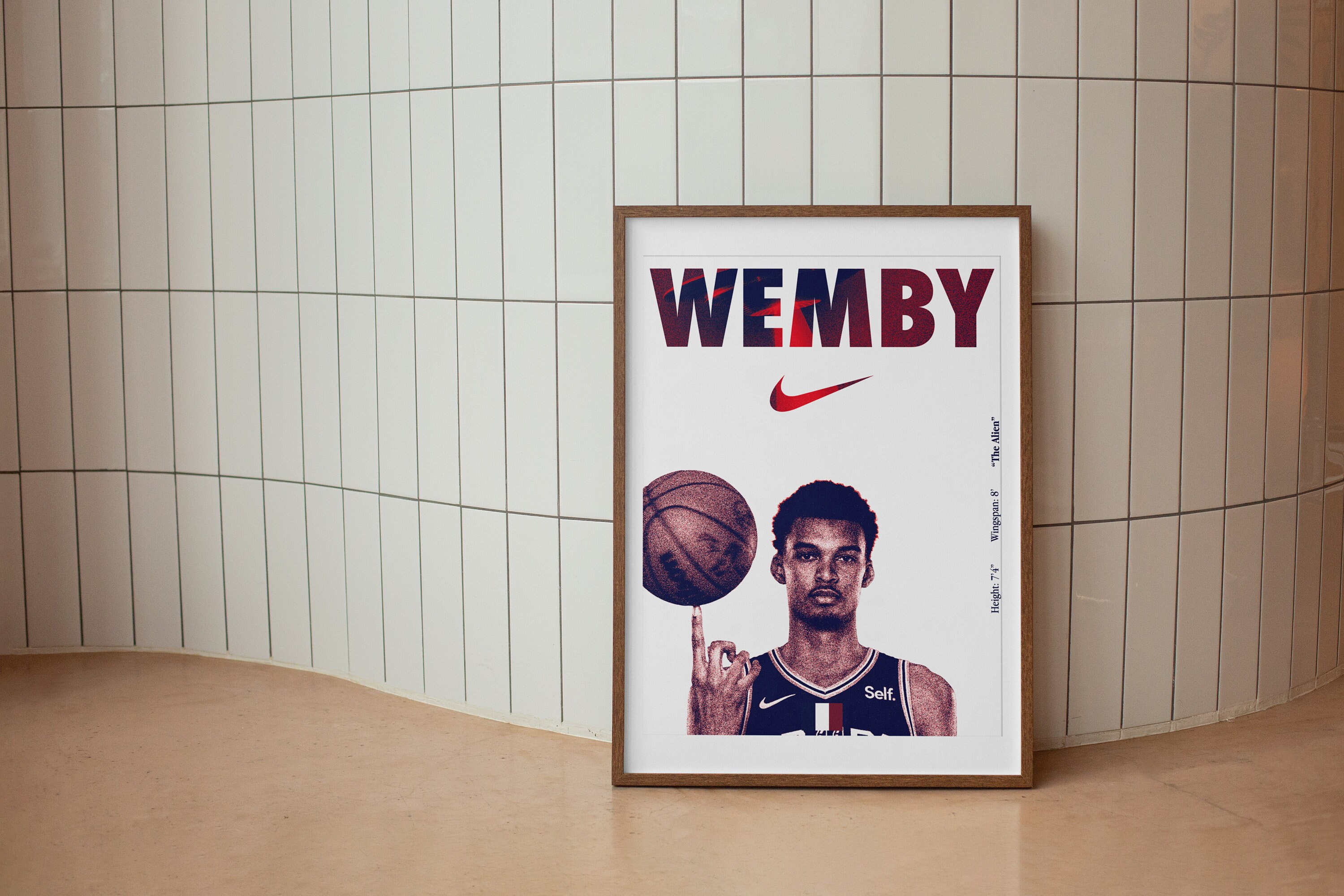 Victor Wembanyama Poster Print Basketabll Art San Antonio Spurs Home ...