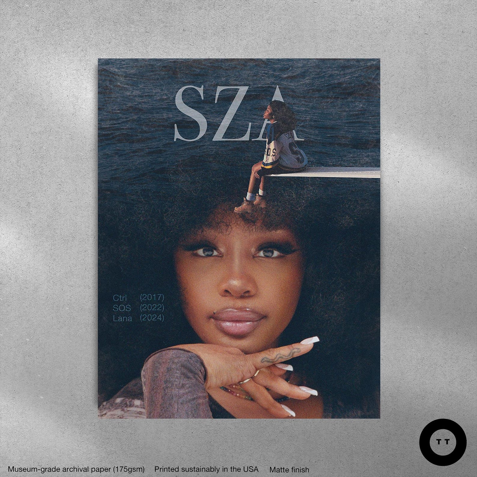 Sza Poster Print SOS Album Art Good Days Home Decor Unique Gift for ...