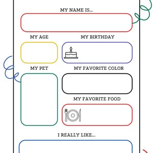 Back to School All About Me Variety Bundle - Etsy