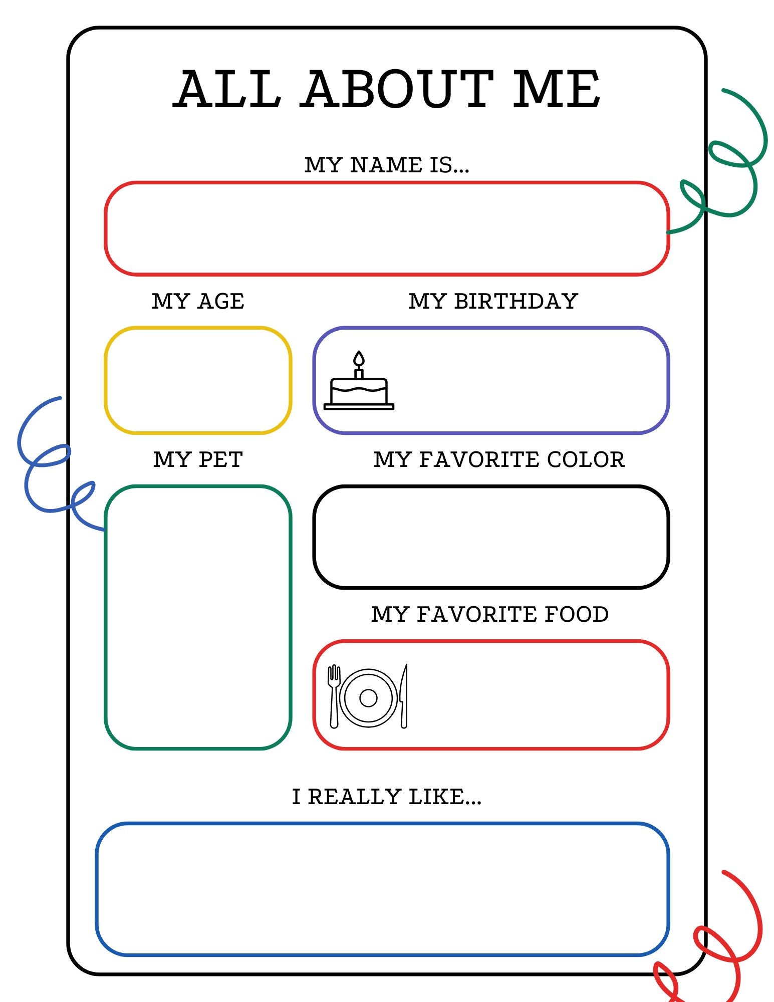 Back to School All About Me Variety Bundle - Etsy