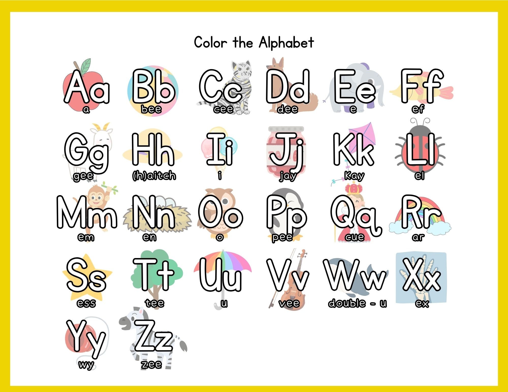 My First Digital Workbook - Yellow - Over 20 Pages - Etsy