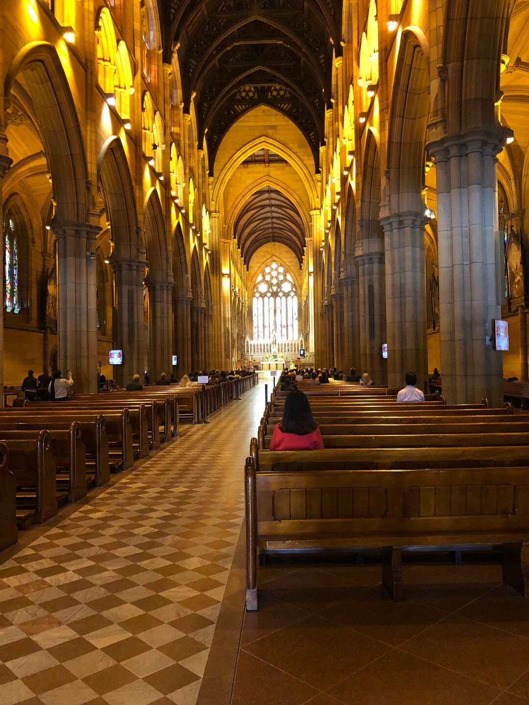 Sacred Serenity: Majestic Interior of Historic Cathedral With Golden ...
