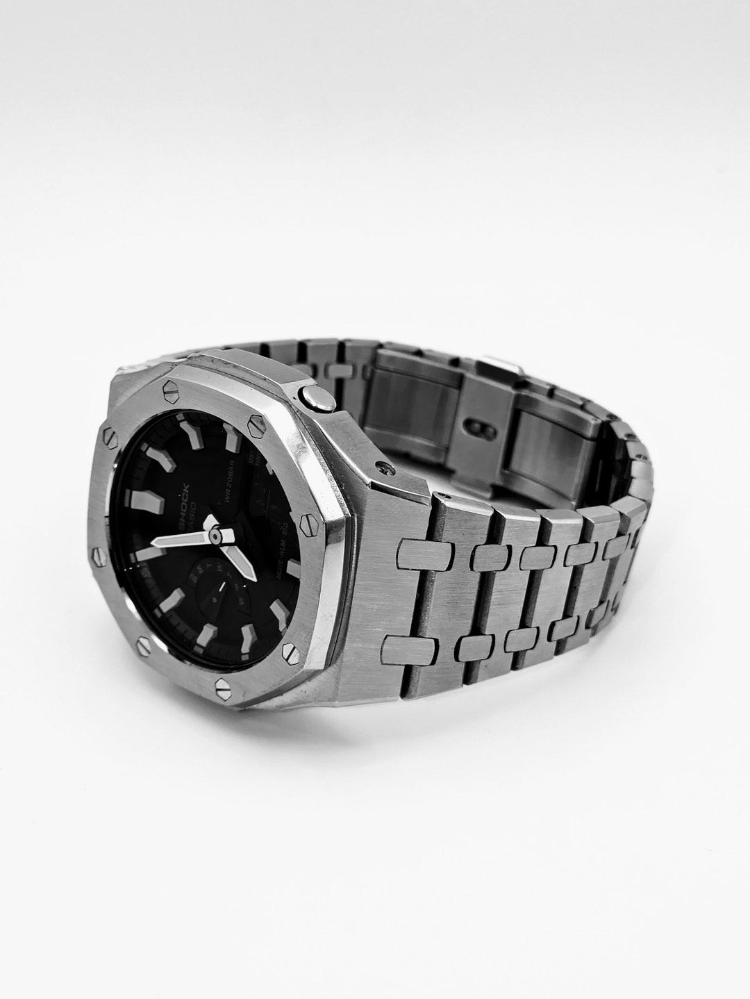 Casio G-shock GA-2100 Custom Casioak Classic Royal Oak Stainless Steel ...