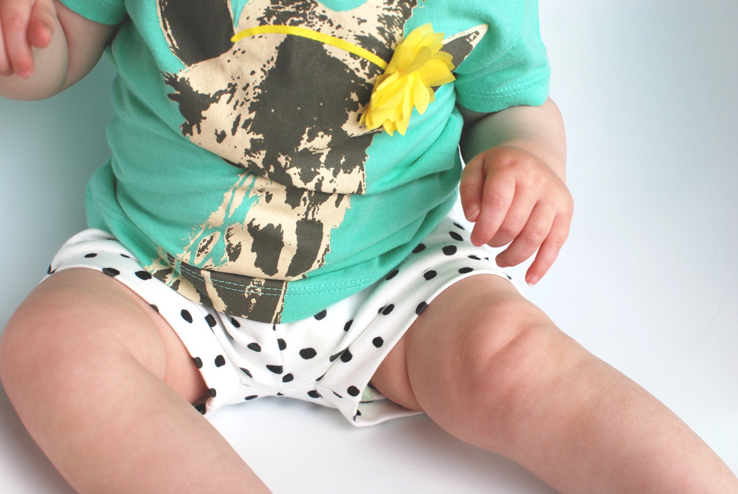 Baby shorts Organic baby shorts in polka dot print toddler | Etsy