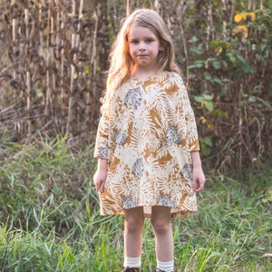Girls Tiger Print Organic Cotton Tunic Dress - Etsy