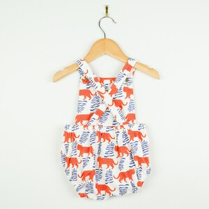Boho Baby Romper / Tiger Print Baby Clothes / Toddler Playsuit ...