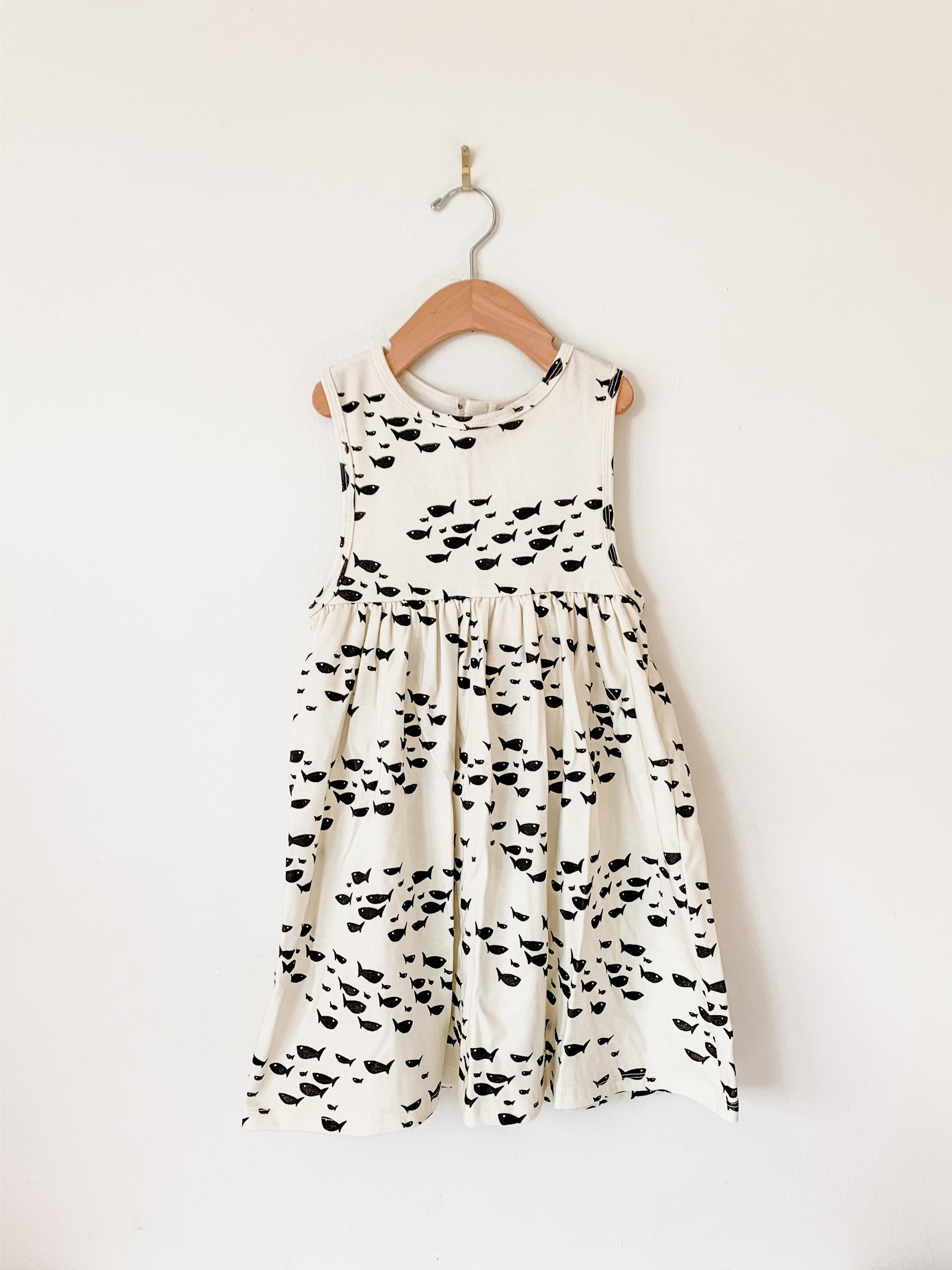Girls dress // organic kids clothes // fish print dress // | Etsy