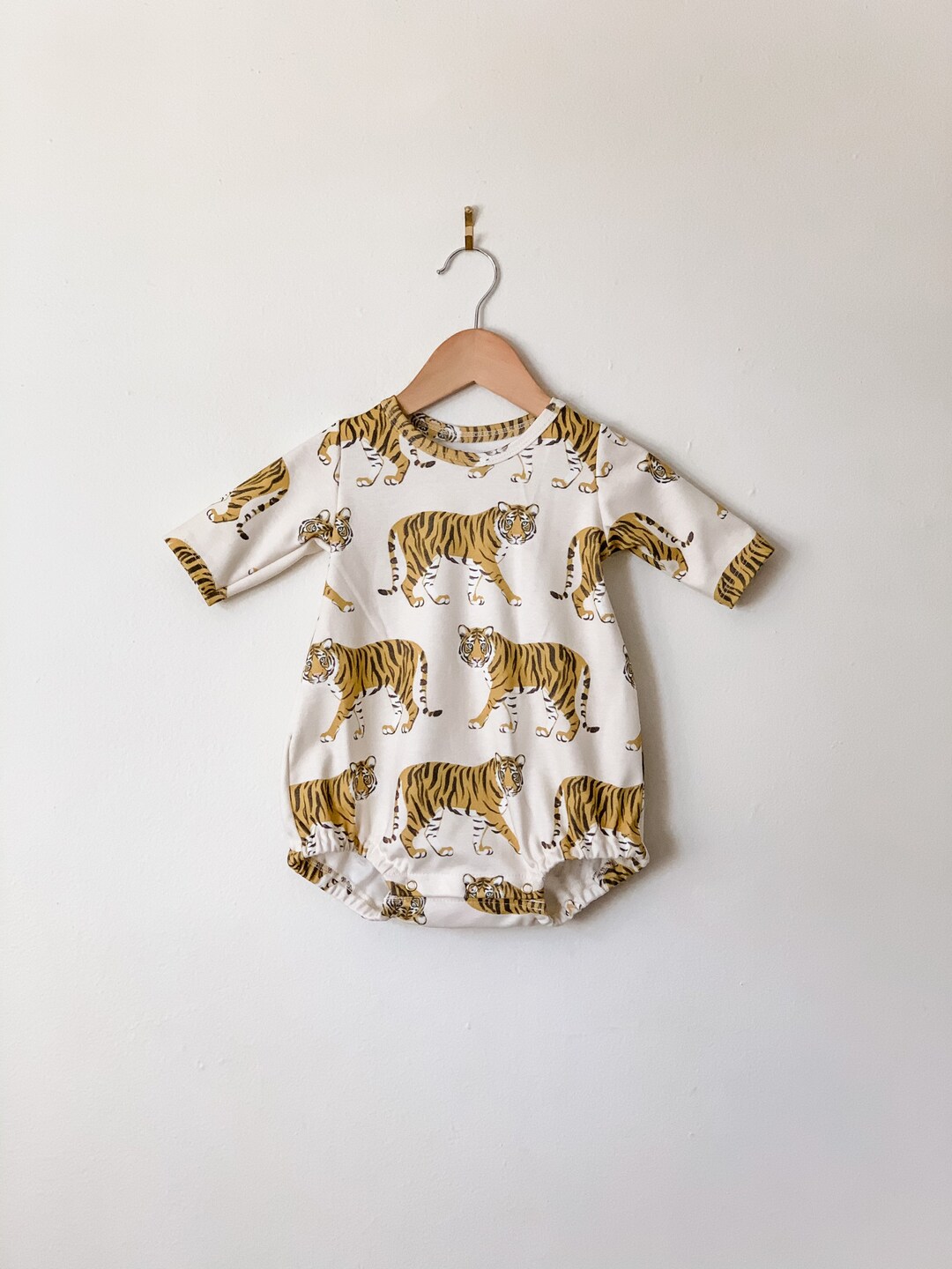 Tiger Bubble Romper // Baby Girl Clothes // Organic Baby Playsuit ...