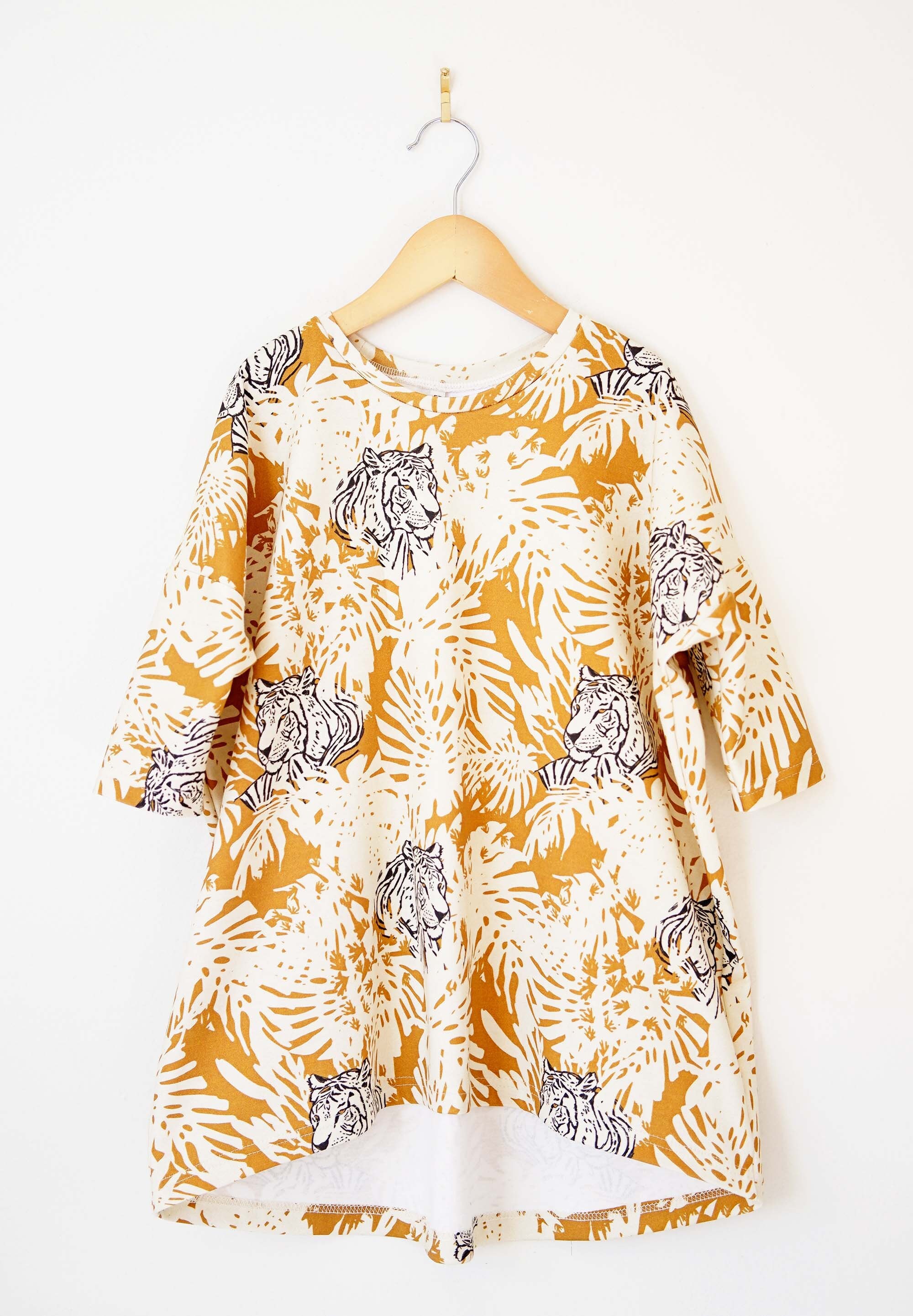 Girls Tiger Print Organic Cotton Tunic Dress - Etsy