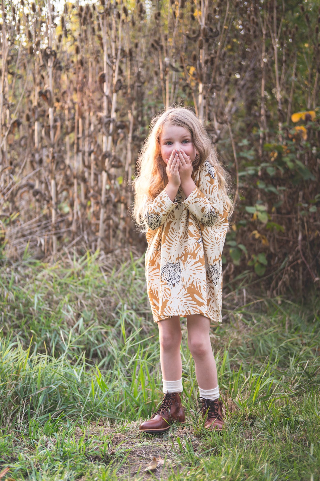 Girls Tiger Print Organic Cotton Tunic Dress - Etsy