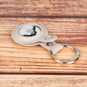 Personalized Leather AirTag Holder | Custom Leather AirTag Keychain ...