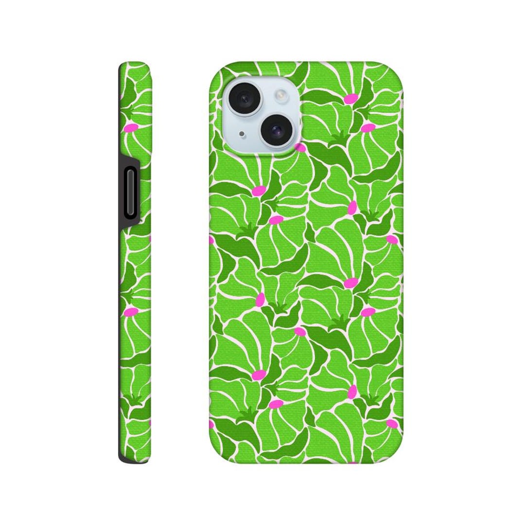 Preppy Retro Floral in Green and Pink, iPhone Case 11 12 13 14 15 - Etsy