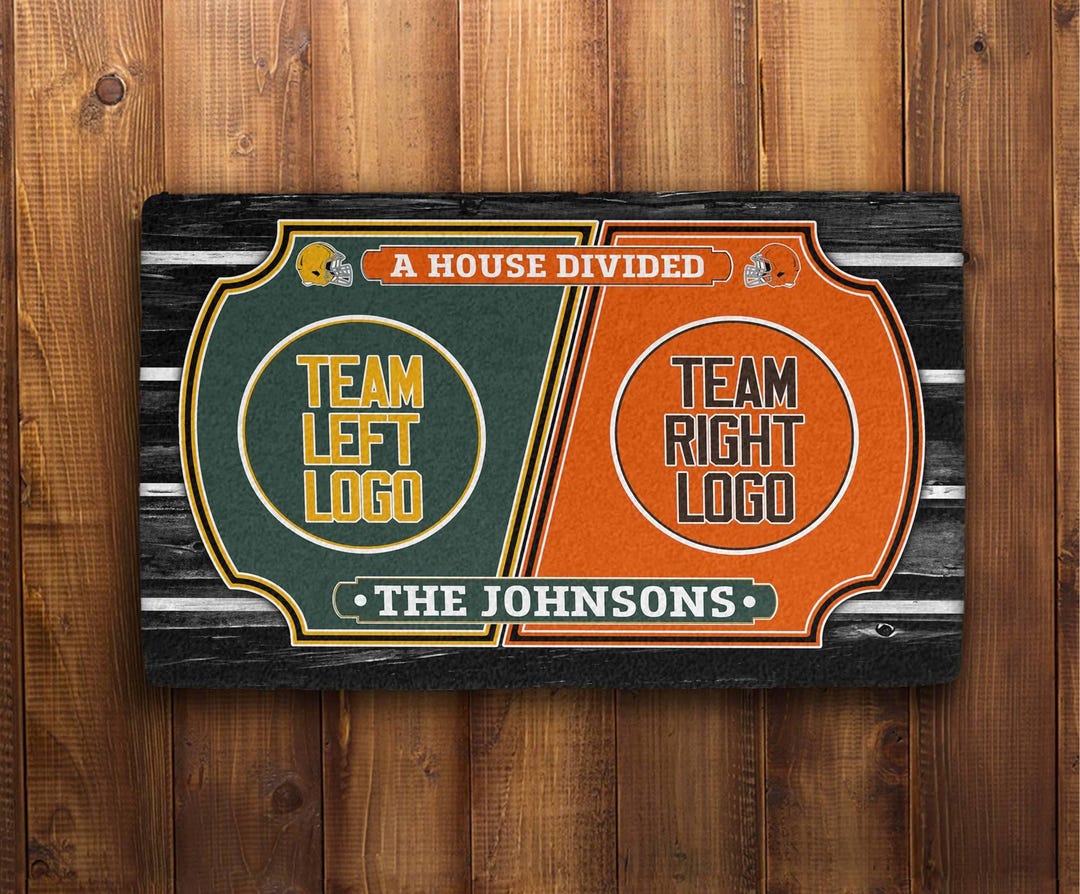 Personalized Home Sweet Home House Divided Doormats Football Team Door ...