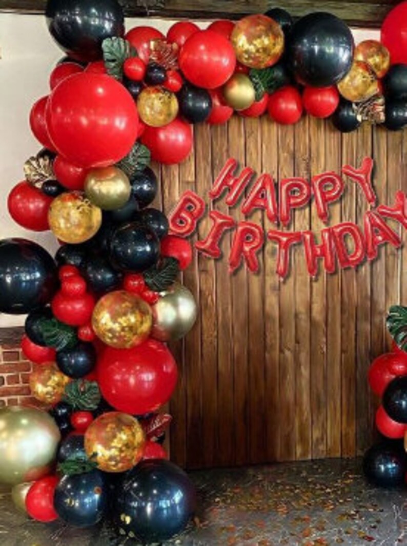 10 LED Apple String Lights 100pcs Birthday Decorative Balloon Set ...