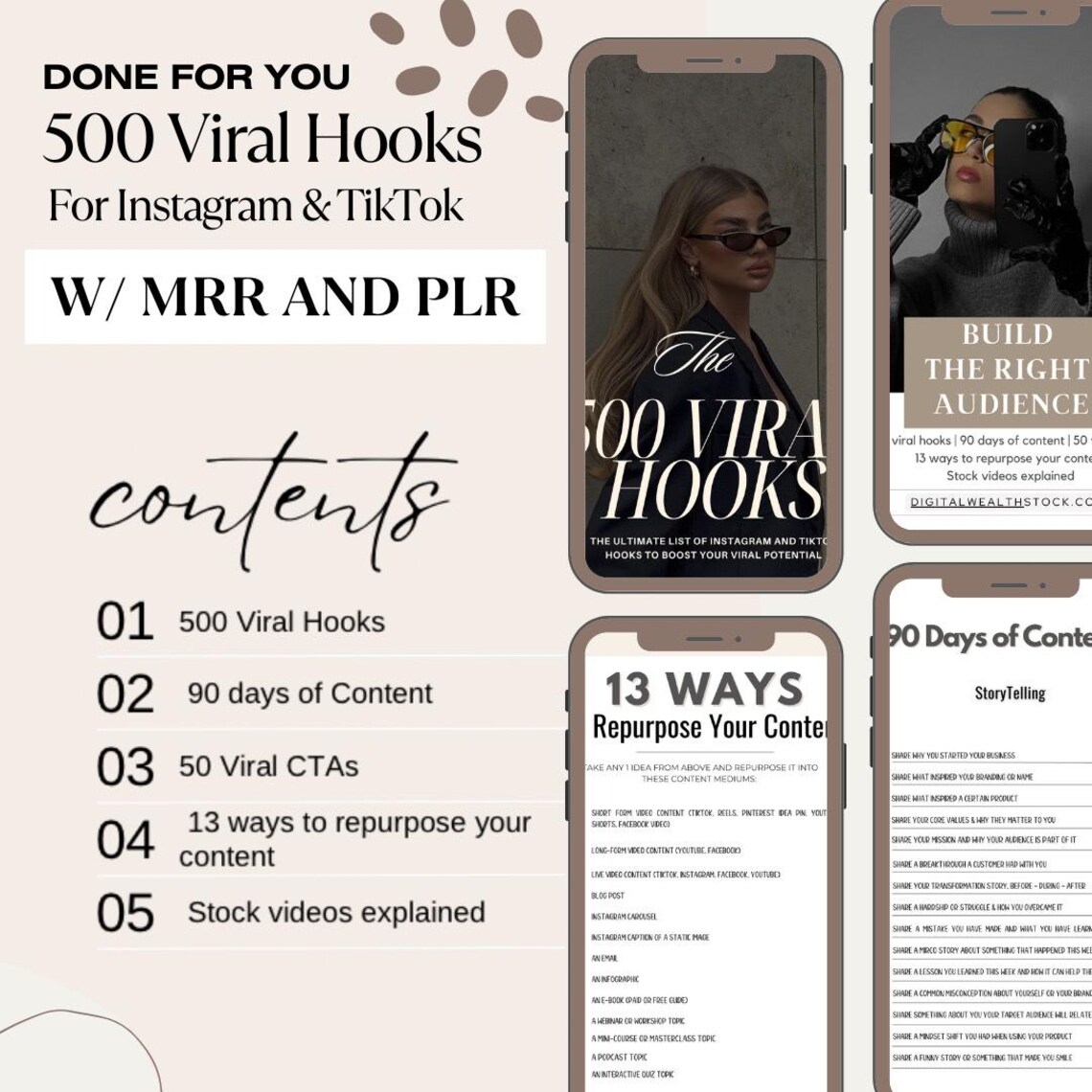 500 Viral Hooks for Instagram & Tiktok - Etsy