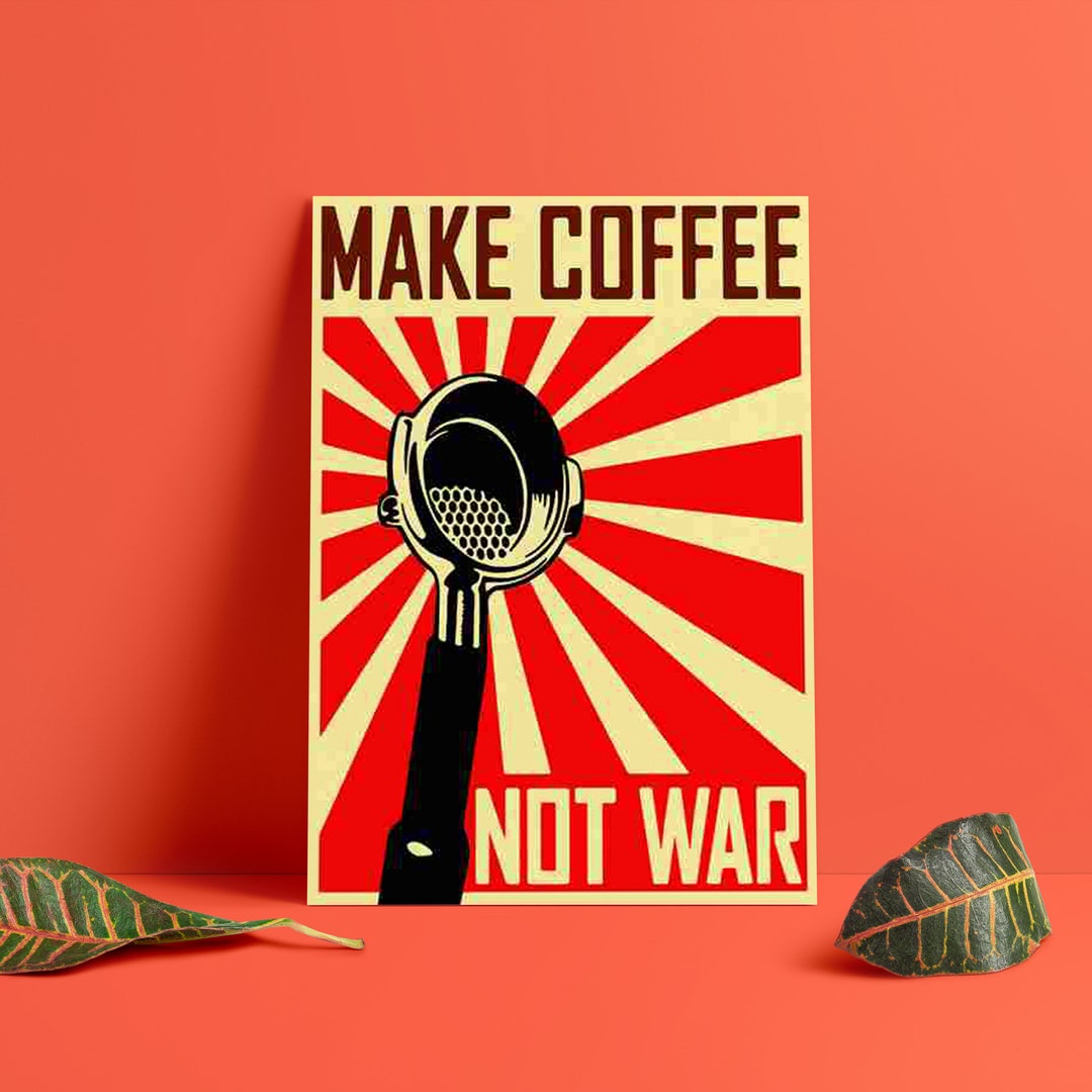 Make Coffee Not War - Retro Sign - 22x30cm Retro Wall Decor for Home ...