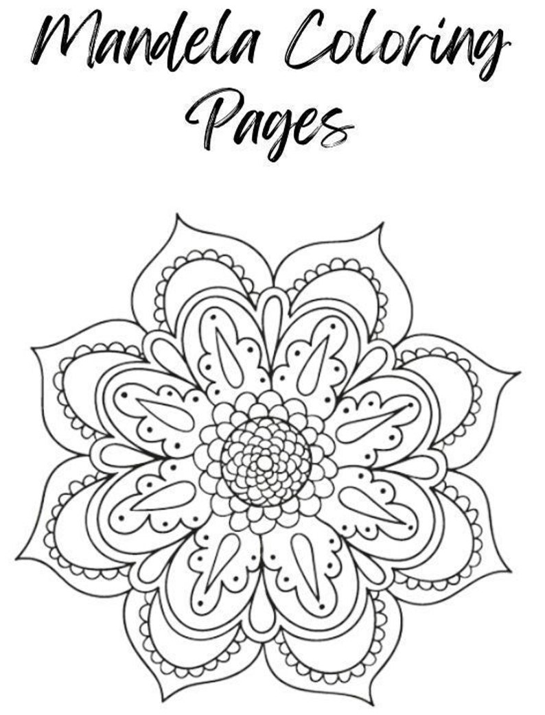 Mandela Coloring Pages - Etsy