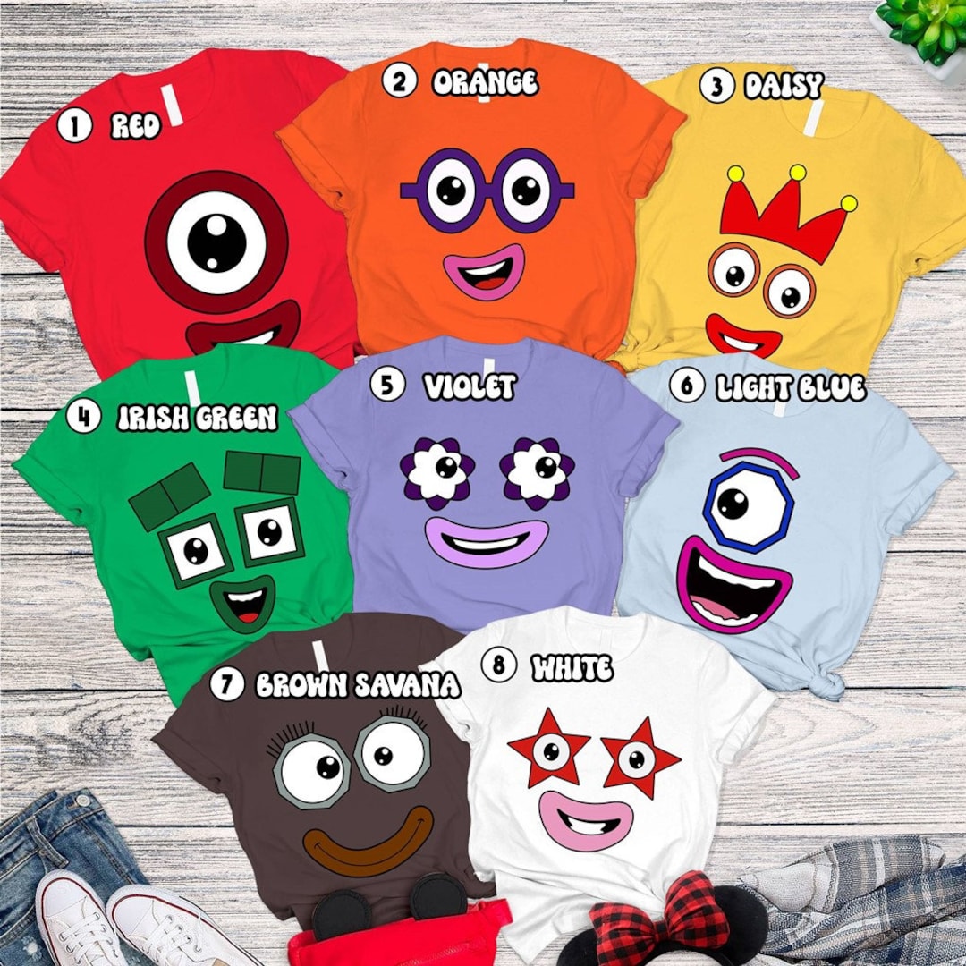 Numberblocks Costume Shirt, Numberblocks Halloween Costume Shirt ...