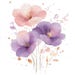 15 Printable Watercolor Clipart Purple Pink Flowers Png, Abstract ...