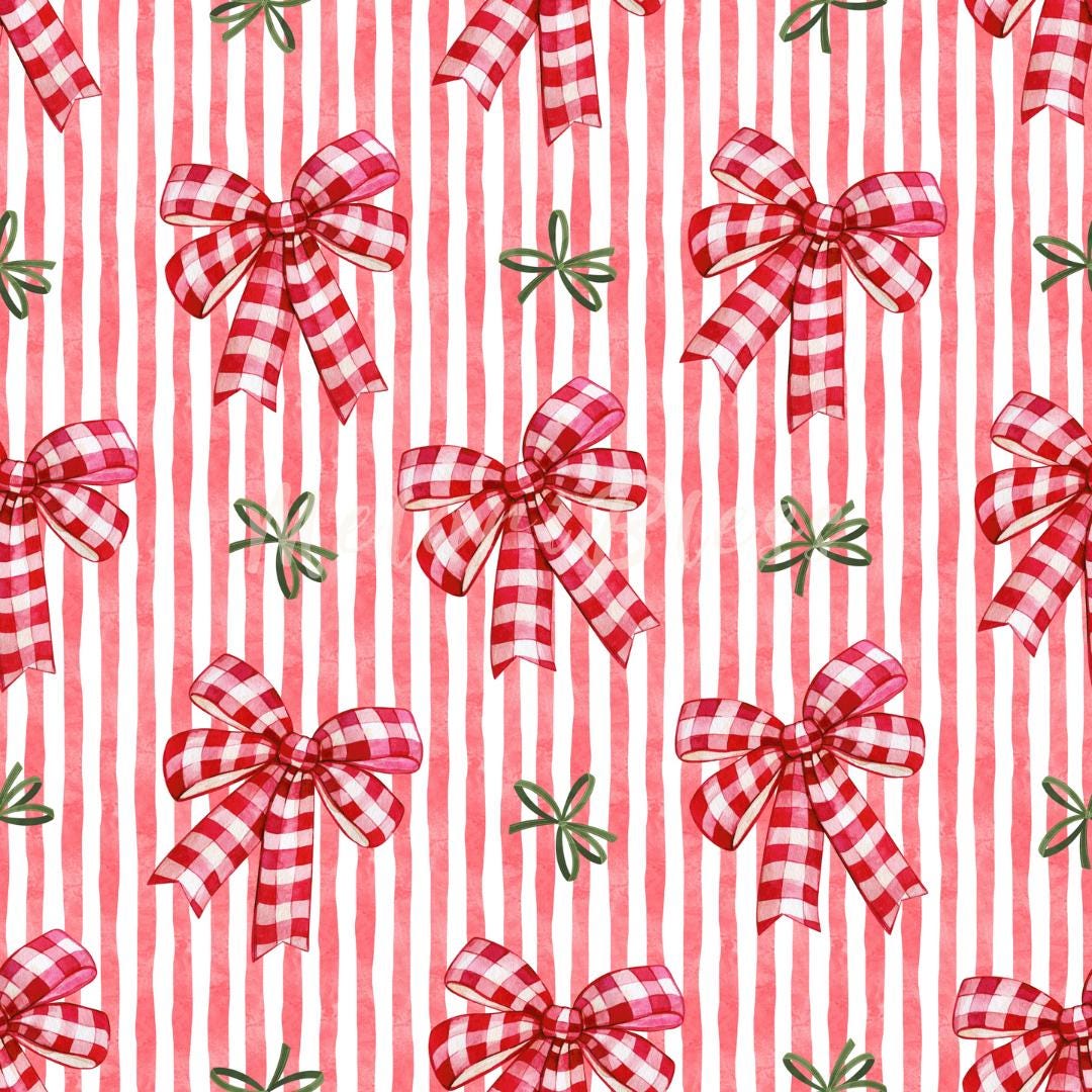 Christmas Bow Seamless Repeat Pattern, Christmas Ribbons Stripes ...